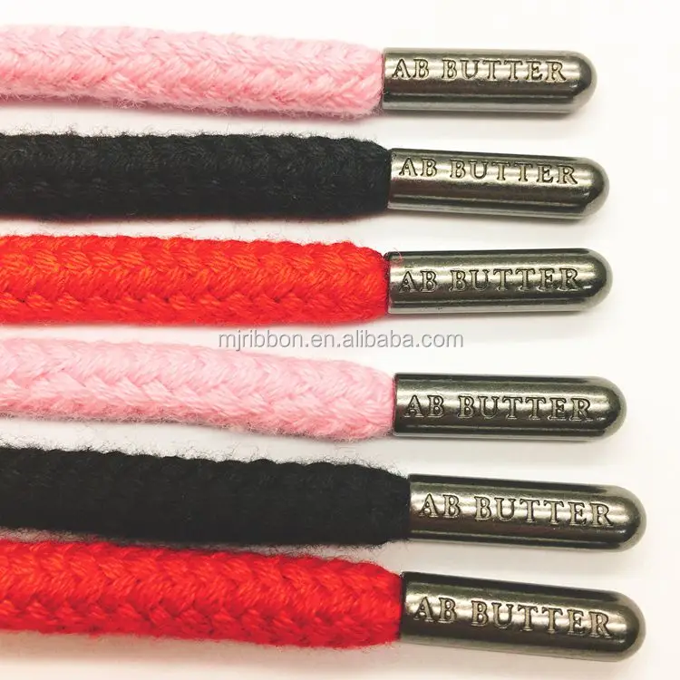 5mm Custom Tips Drawcord,Custom Logo Drawstring Cord For Hoodies - Buy ...