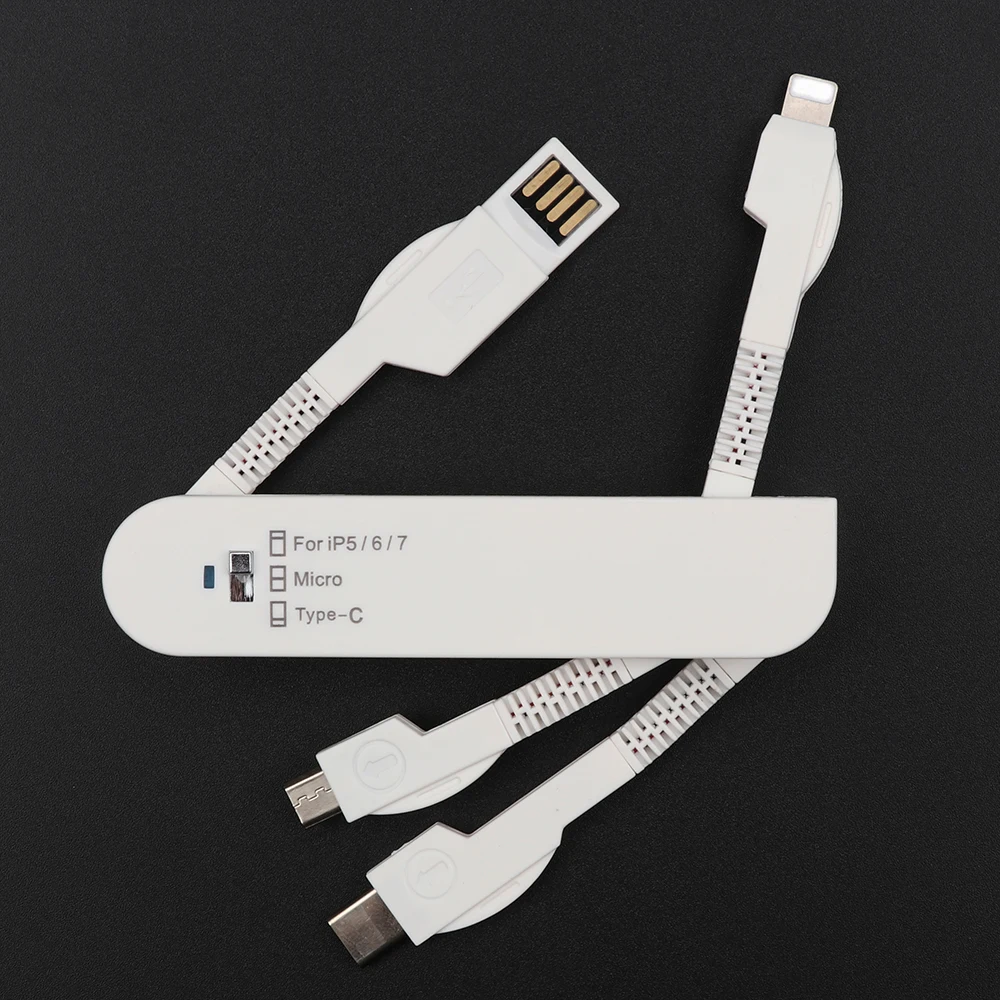 Swiss Army Knife Usb Cable,Portable 3 In 1 Charger Data Cable Electric ...