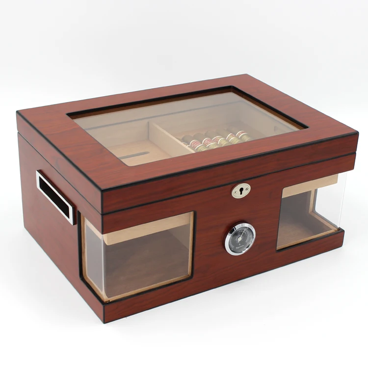 Wholesale Modern Solid Acrylic Cigar Box Cedar Wooden Cigar Humidor ...