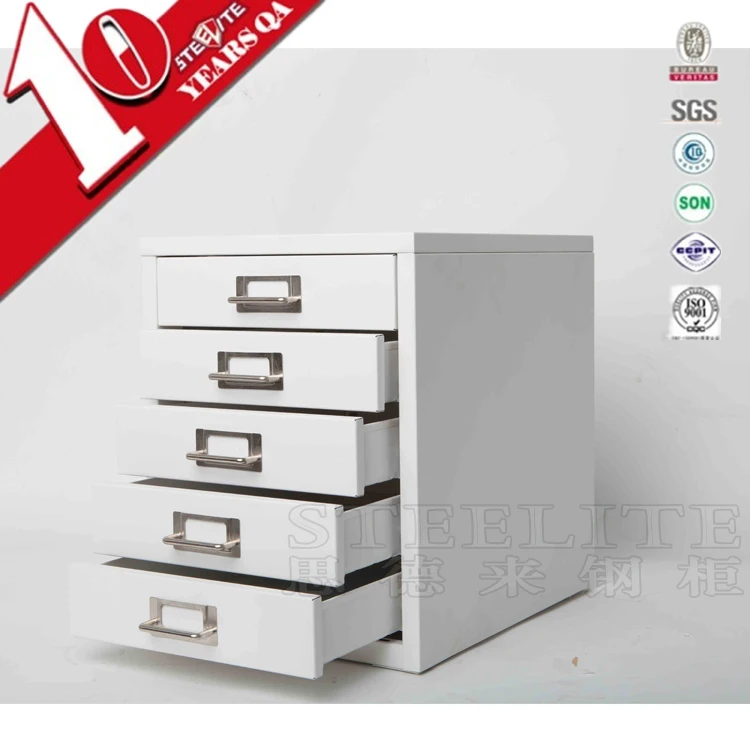 Metal Desk Organizer - A4 Paper Storage Cabinet with 5 Drawers