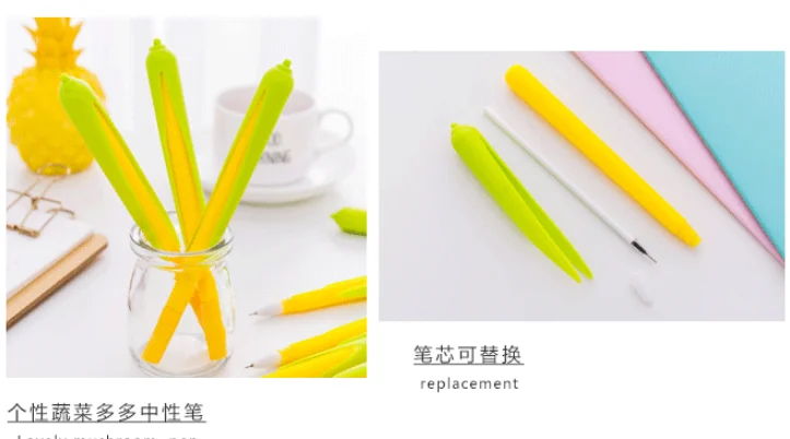 Trusbest Novelty Design Corn Shape Pen - Erasable Gel Ink