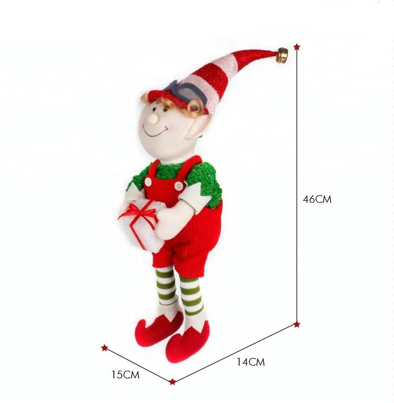 4 Type Christmas Decoration Cute Christmas Elf Plush Toys Stuffed ...