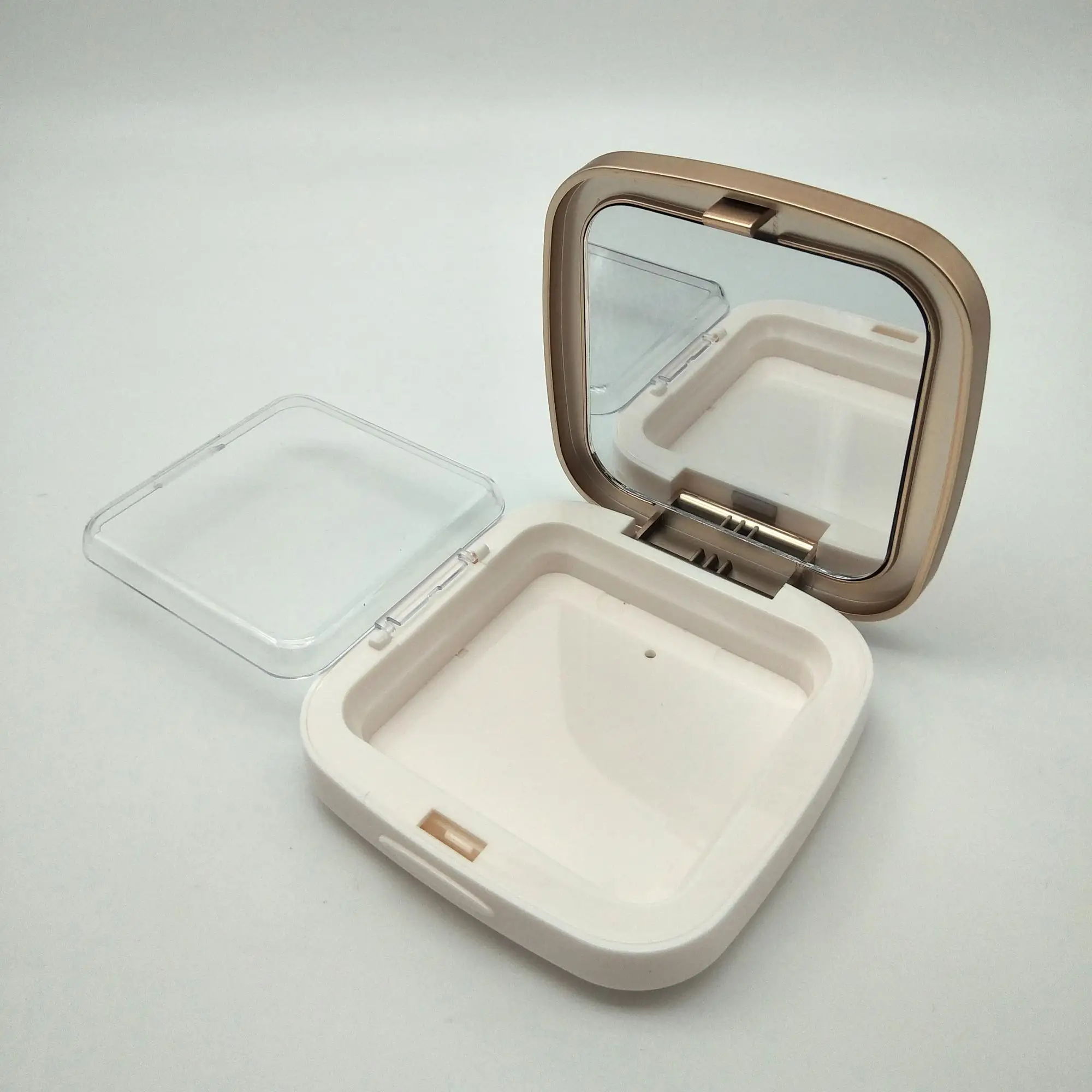 Empty Compact Cosmetics Packaging Pressed Powder Case Wh-f153 Square ...