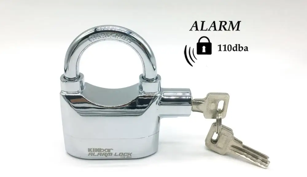 Kinbar Zinc Alloy Black Anti-theft Motorcycle Alarm Lock 110db Alarm ...