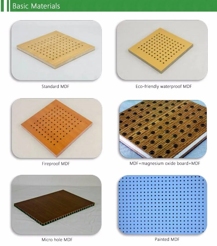 Perforated Decorative Mdf Sound Absorption Panel Board - Buy Perforated ...
