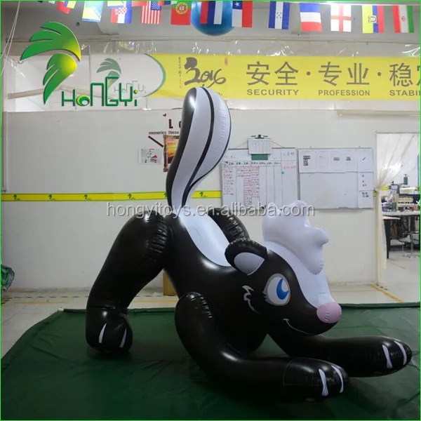 Soft Laying Cartoon Inflatable Black Squirrel / Bouncer Pvc Inflatable ...