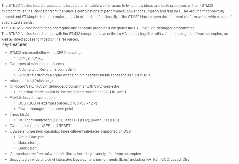 STM32 NUCLEO-F401RE - High Quality Development Board
