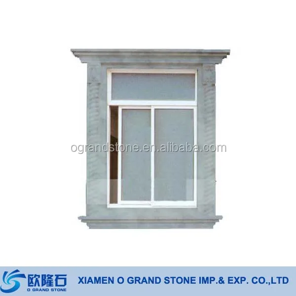 French Window Frame In Stone Carved White Marble Stone Window Frame ...