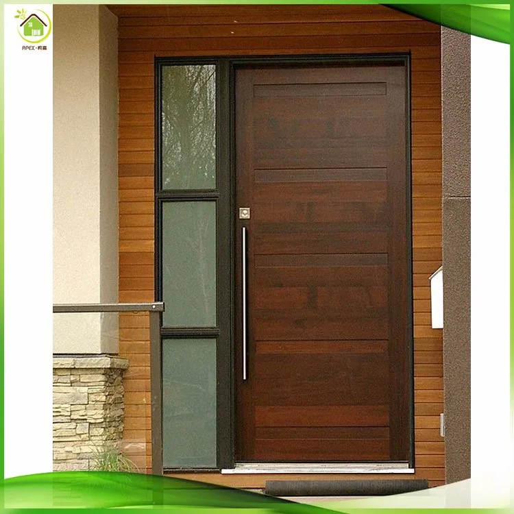 48 Inches Exterior Wood Panel Front Doors with Sidelights