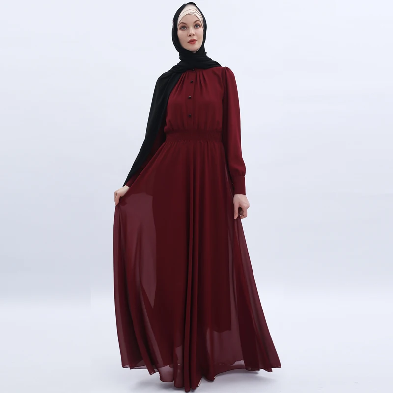 9508#best Seller Islamic Ladies Elegant Clothing Muslim Simple Plain ...