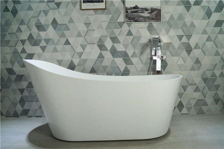 New Bathroom Soaking Bathtub One Person Bath Tub Indoor Freestanding ...