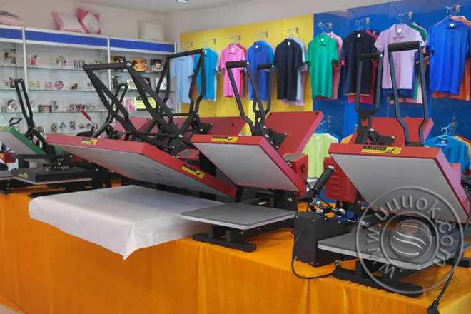 Manual High Pressure Garment T Shirt Leather Fabric Press