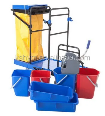 Multi-function Cleaning Trolley With Mop Wringer - Buy Cleaning Trolley ...