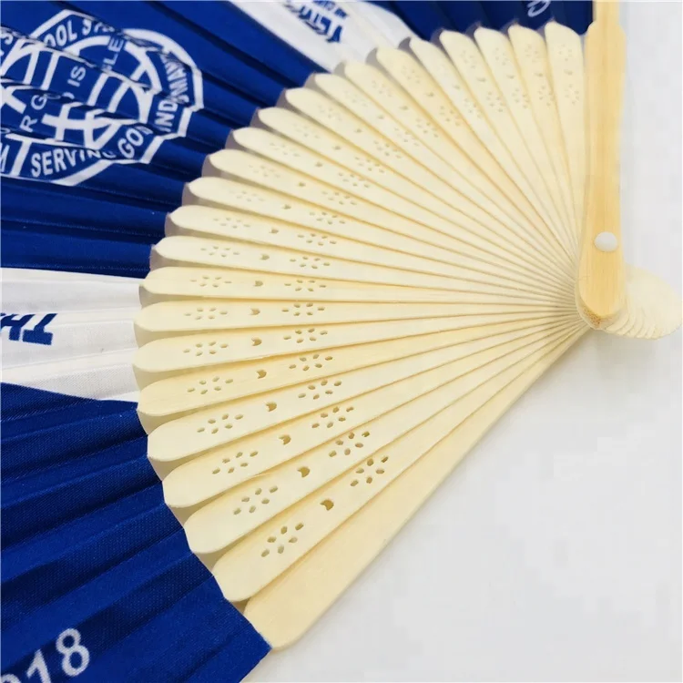 Japanese Style Bamboo Hand Fan Sticks Wedding Gift Cloth Folding Hand ...