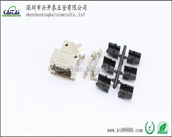 D-sub Db9p Metal Hood Db9 Metal Shell 45degree 9p Dust Cove - Buy Db9p ...