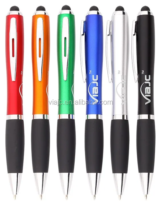 New Creative Design Led Light Pen Laser Ballpoint Pen With Stylus Metal ...