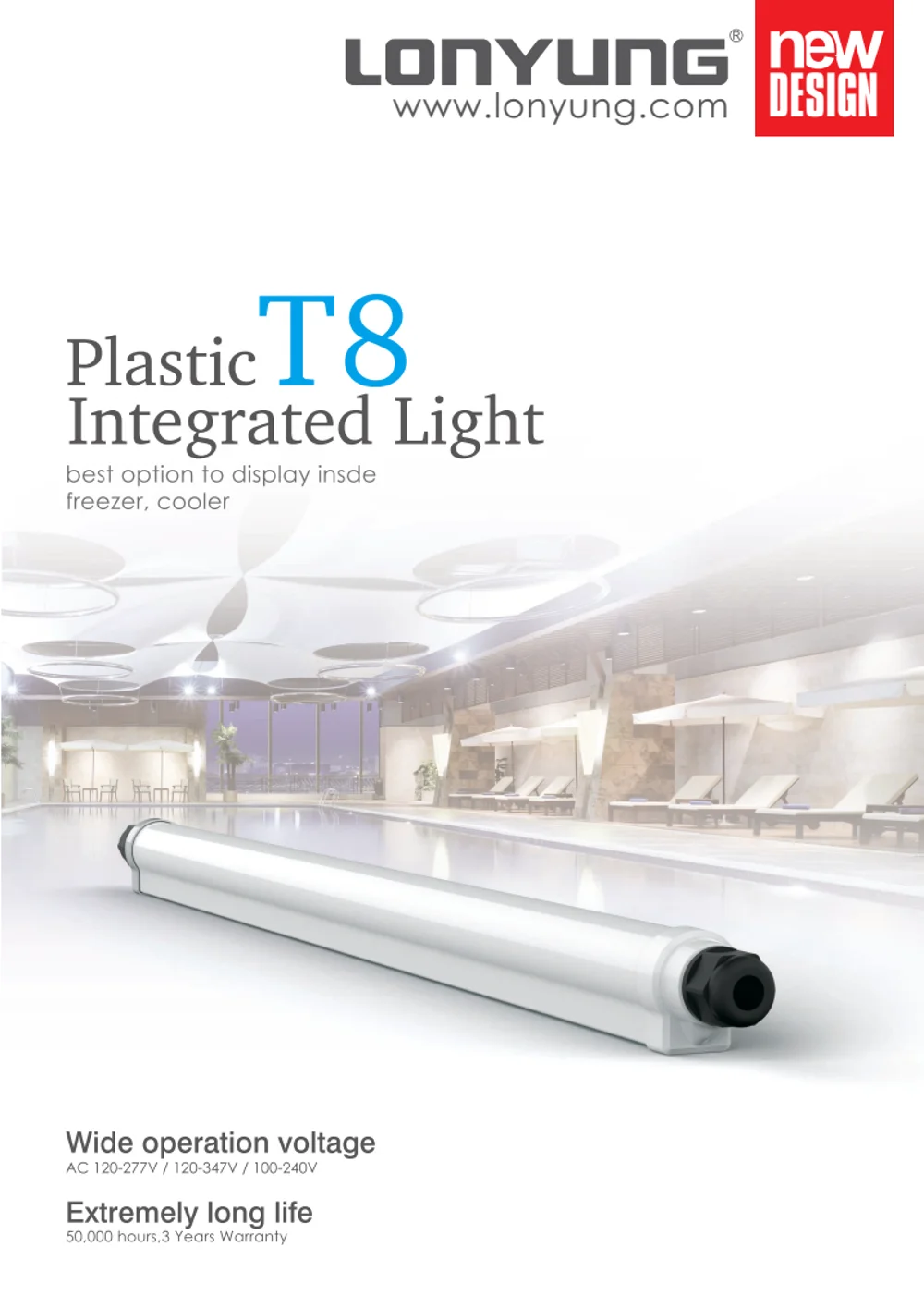 V Shape Plastic Housing Led T8 Cooler Light Ip65 Led Light Waterproof ...