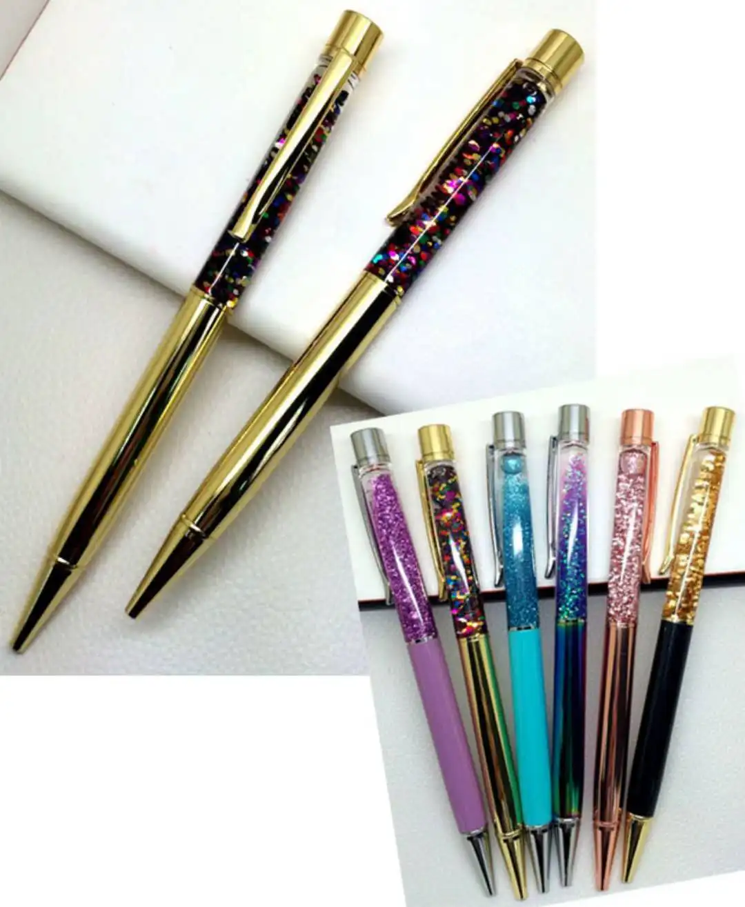 Advanced Metal 120 Unique Bling Glitter Pen - Shiny Chrome