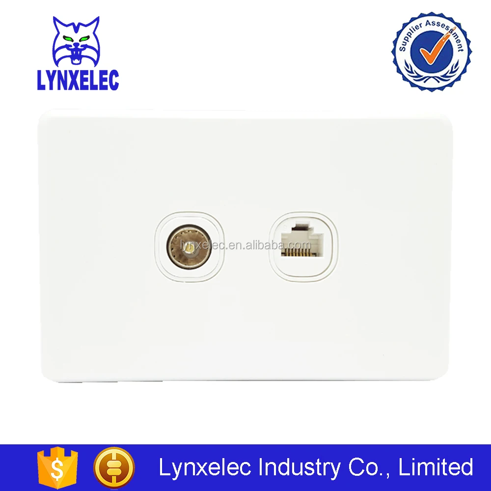 Australia Wall Plate Tv Antenna Network Data Internet Socket Outlet ...
