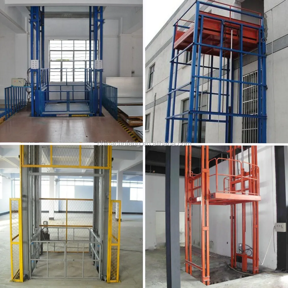 Warehouse Vertical Material Lift Platform/guide Rail Cargo Lift - Buy ...