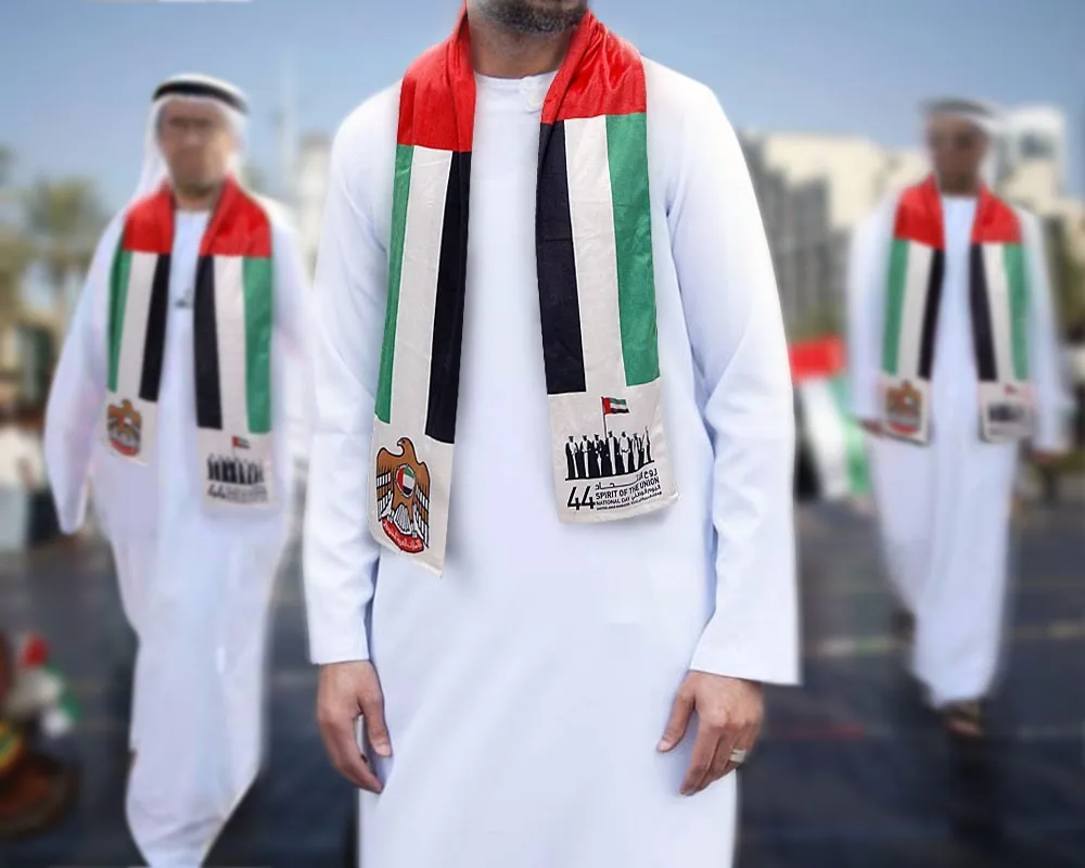 Custom Polyester UAE National Day Celebration Scarf