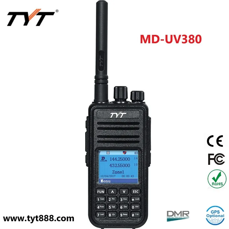 TYT MD-UV380 VHF/UHF FM Radio DMR Transceiver - Digital Handheld Two ...