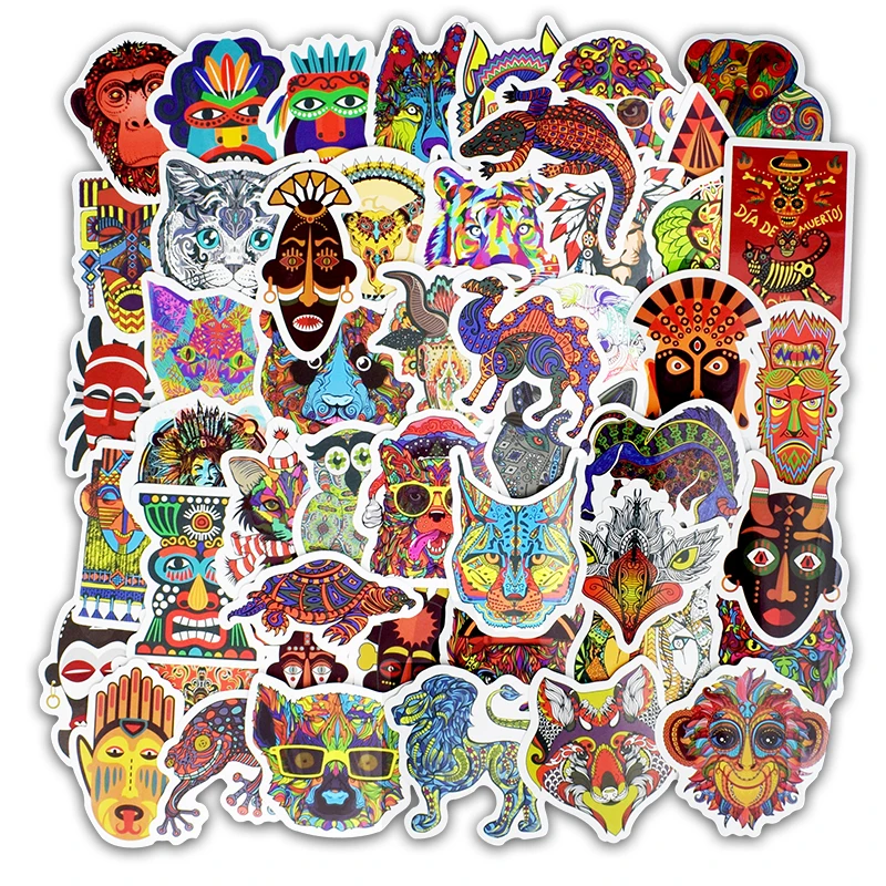 Custom Stickers 50pcs/pack National Totem Sticker For Notebook Bike ...