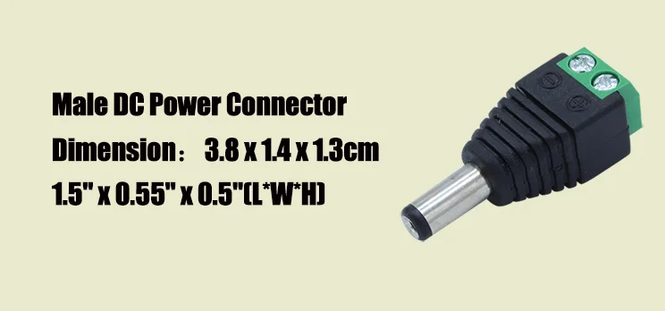 Dc5521 2 Pin Male Connector For Led Strip Power Adapter - Oem