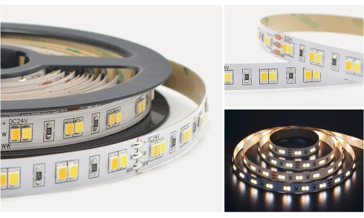 Dc24v 2835 Color Temperature Adjustable Led Tape Light Strip - Buy Cct Dual Led Strip Lighting ...