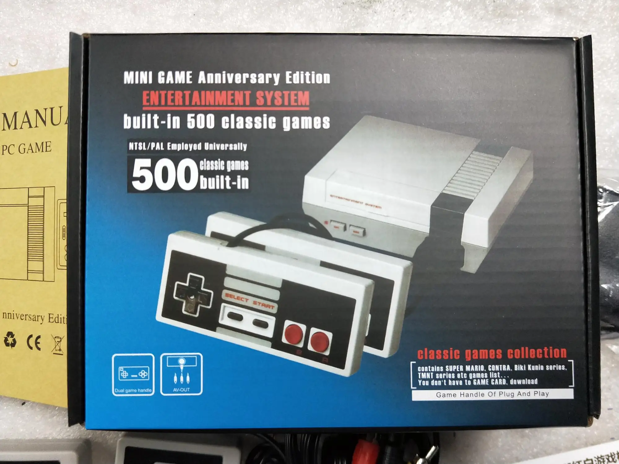 Classic Mini Retro Game Console Built-in 500 Games Classic Retro Game ...