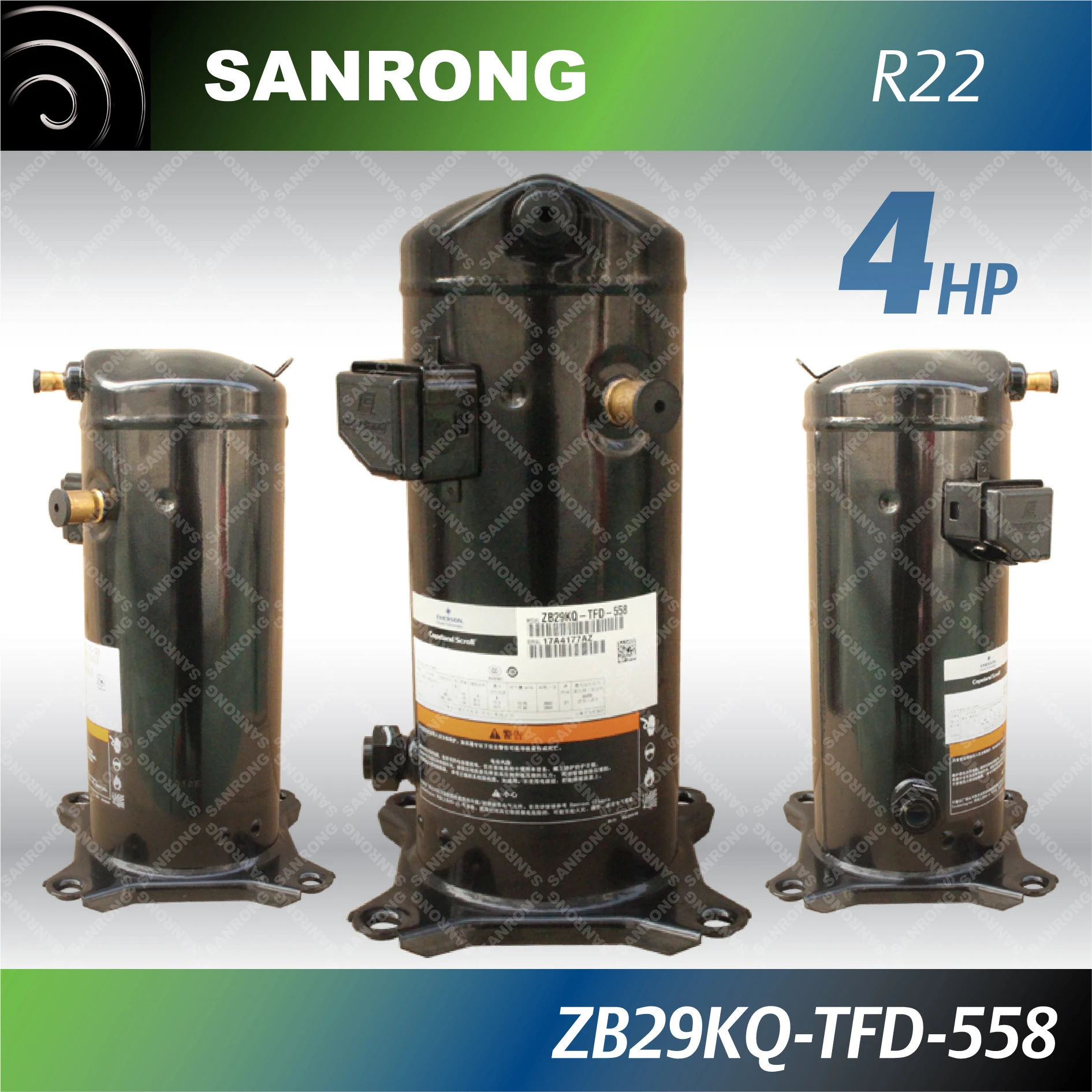 New R404A 4HP ZB29KQE-TFD Emerson ZB Copeland Scroll Compressor