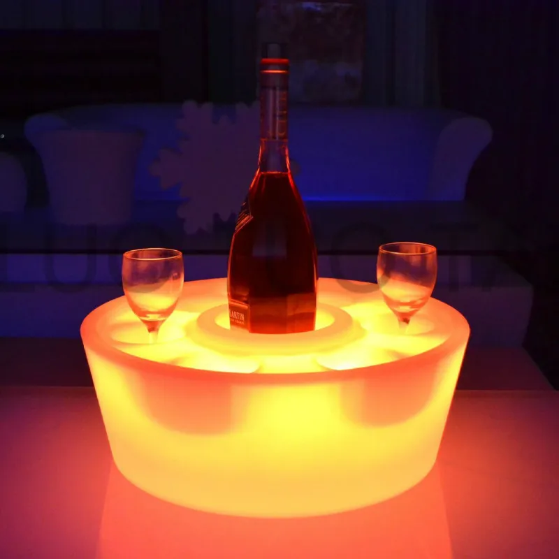 Super Bright Light Up Round Shape Led Wine Serving Tray - Buy Led ...