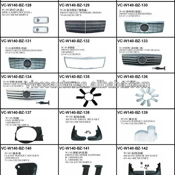 Front Bumper For Benz W140/s Class 92-98 - Buy Front Bumper For Benz ...