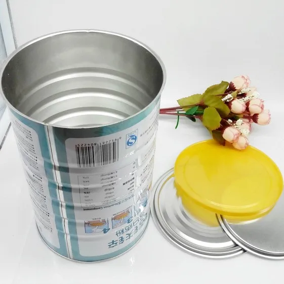 1l Wholesale Round Milk Powder Can Tin Box - Buy Tin Can For Powder ...
