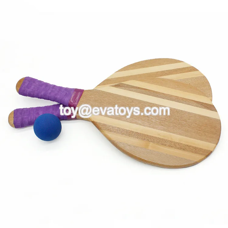 High Quality Wooden Beach Tennis Bat - Fun & Durability