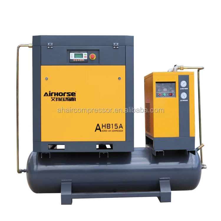 Screw Type 11kw Rotary Screw Air Compressor Combined With Dryer And ...