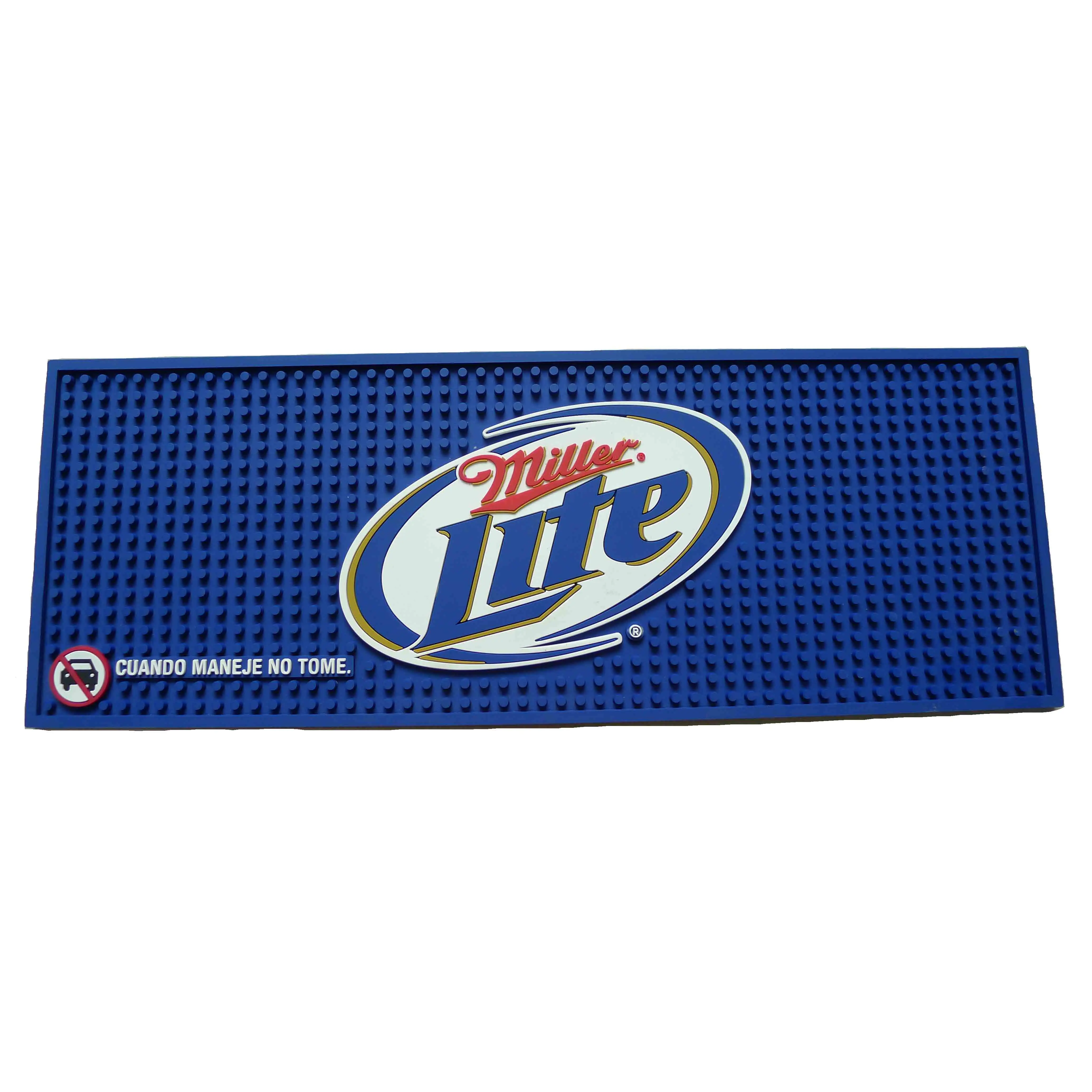 Eco-friendly Rubber Spill Mats Beer Pvc Beer Bar Runner Custom Embossed ...