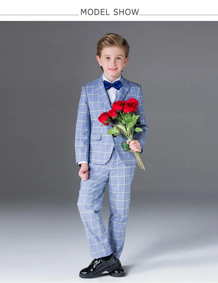 Elpa 2016 Boys Suit Clothing Baby Blue Plaid Boy Casual Suits For Wedding/show - Buy Boy Suits,T ...