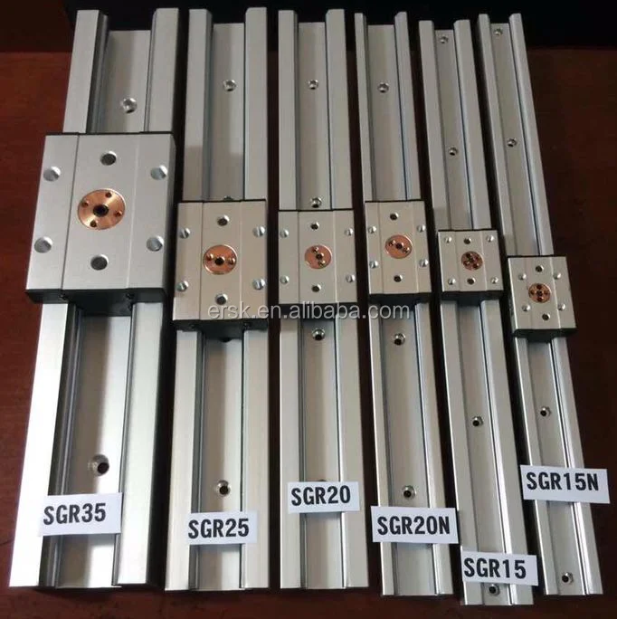 Heavy Duty Linear Bearing Slide Rails SGR15 in Multiple Size Rail Length