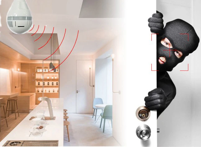 Bulb Security Lamp Hidden Camera Night Vision Wireless For Home ...