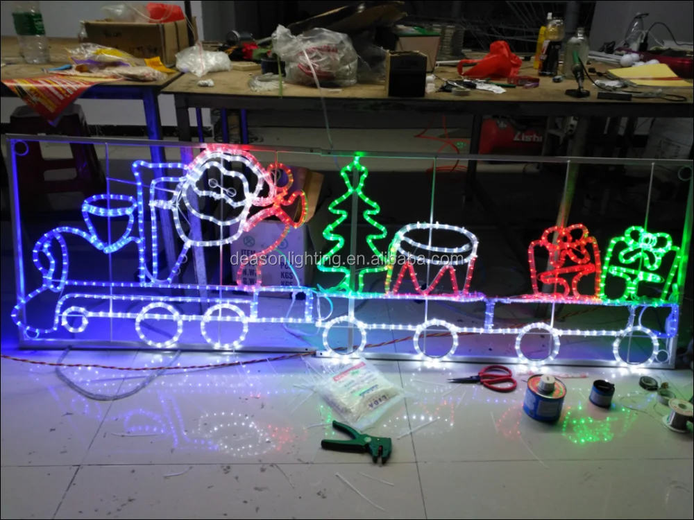 Outdoor Lighted Christmas Train - Buy Rope Light Train,Christmas Led ...