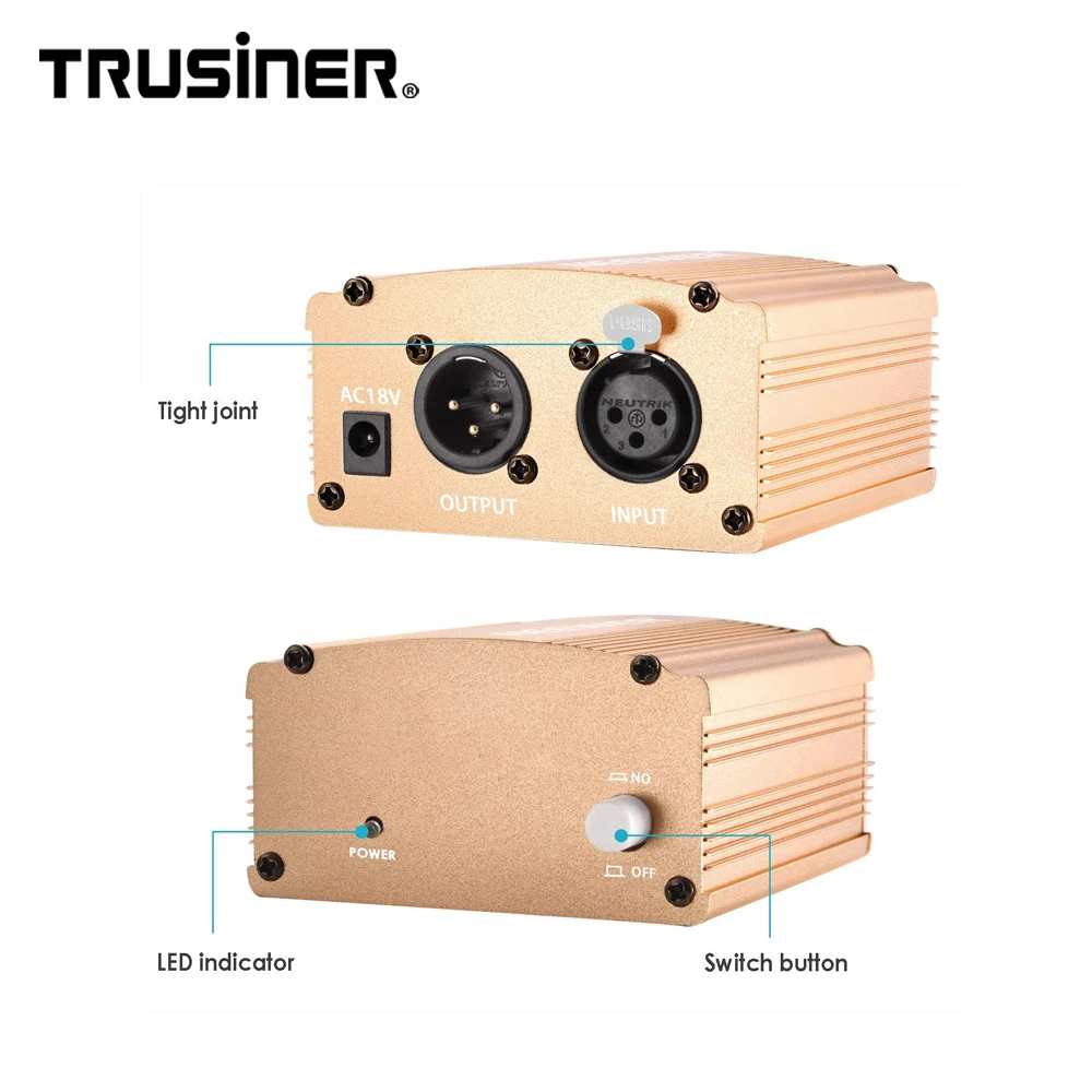 High Quality 48v Phantom Microphone Mic Preamp With Power - Buy Phantom ...