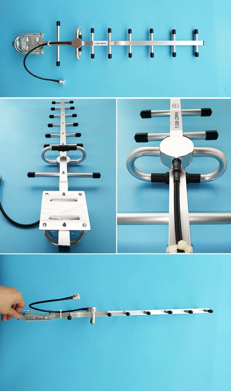 1.5ghz Yagi Antenna Aluminium Tube 12dbi Fish Bone Antenna 8 Elements ...