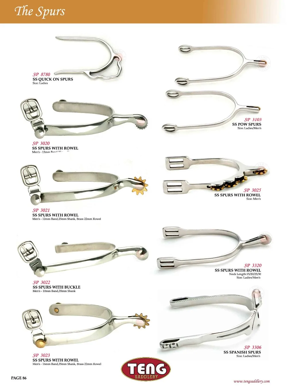 Horse Spurs,Bs Show Spurs With Germany Silver Trim,Sp710301 - Buy ...