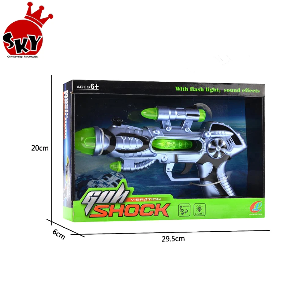 Funny Laser Gun Toy Plastic Weapons With Super Electric Sound Battery ...