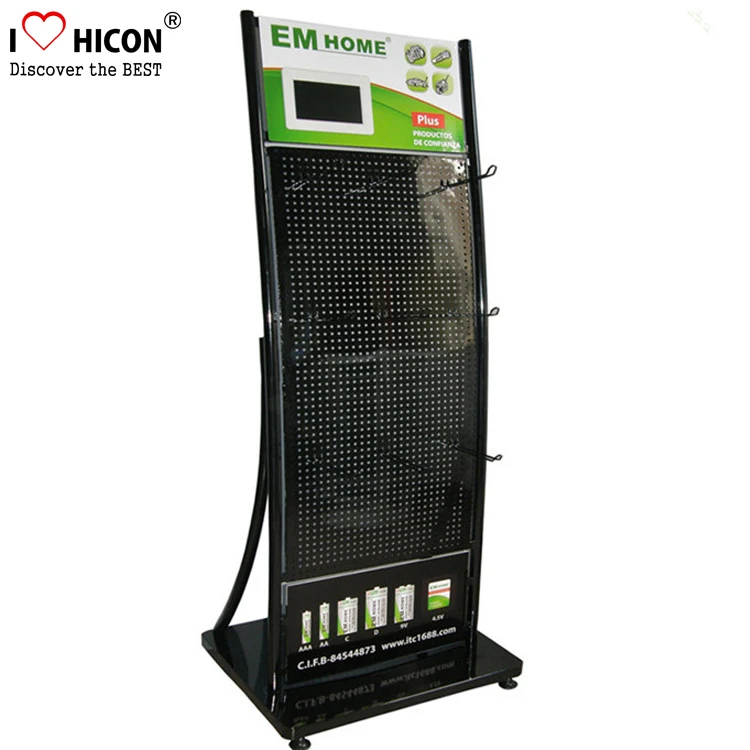 Merchandising Fixture Retail Store Peg Hook Lighting Freestanding Metal ...