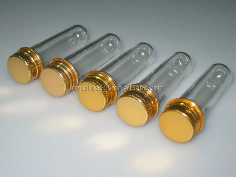 Clear Test Tube With Gold Color Aluminum Cap - Buy Plastic Test Tube ...