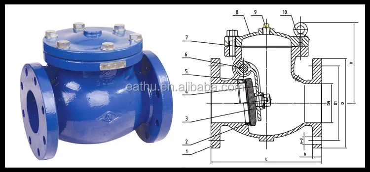 Bs En 12334 Cast Iron Swing Check Valve Pn10/16 - Buy Check Valve,Cast ...