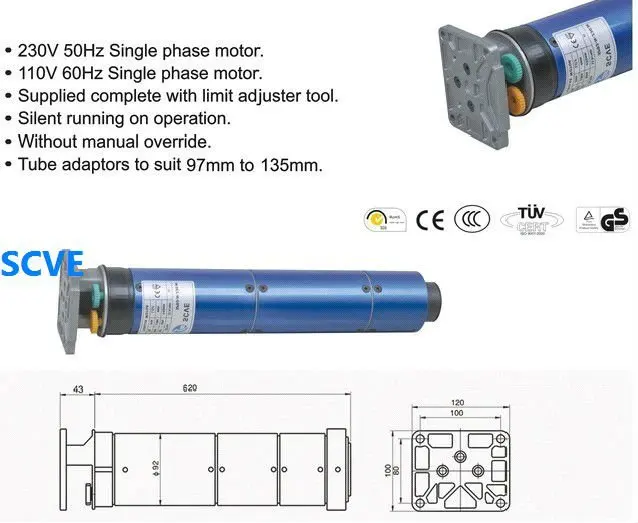Roller Shutter 92mm Tubular Motor - Efficient Automatic Solution for ...