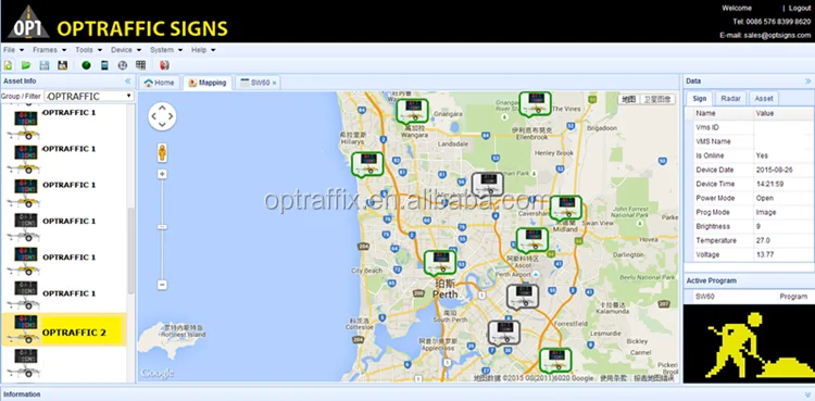 Optraffic 3 Moving Portable Vms Display Variable Message Board Road ...